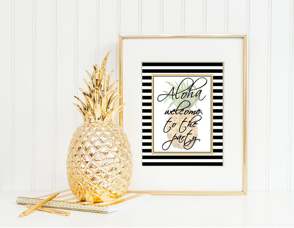 Printable Party Like A Pineapple Birthday Party Package, Aloha Tropica ...