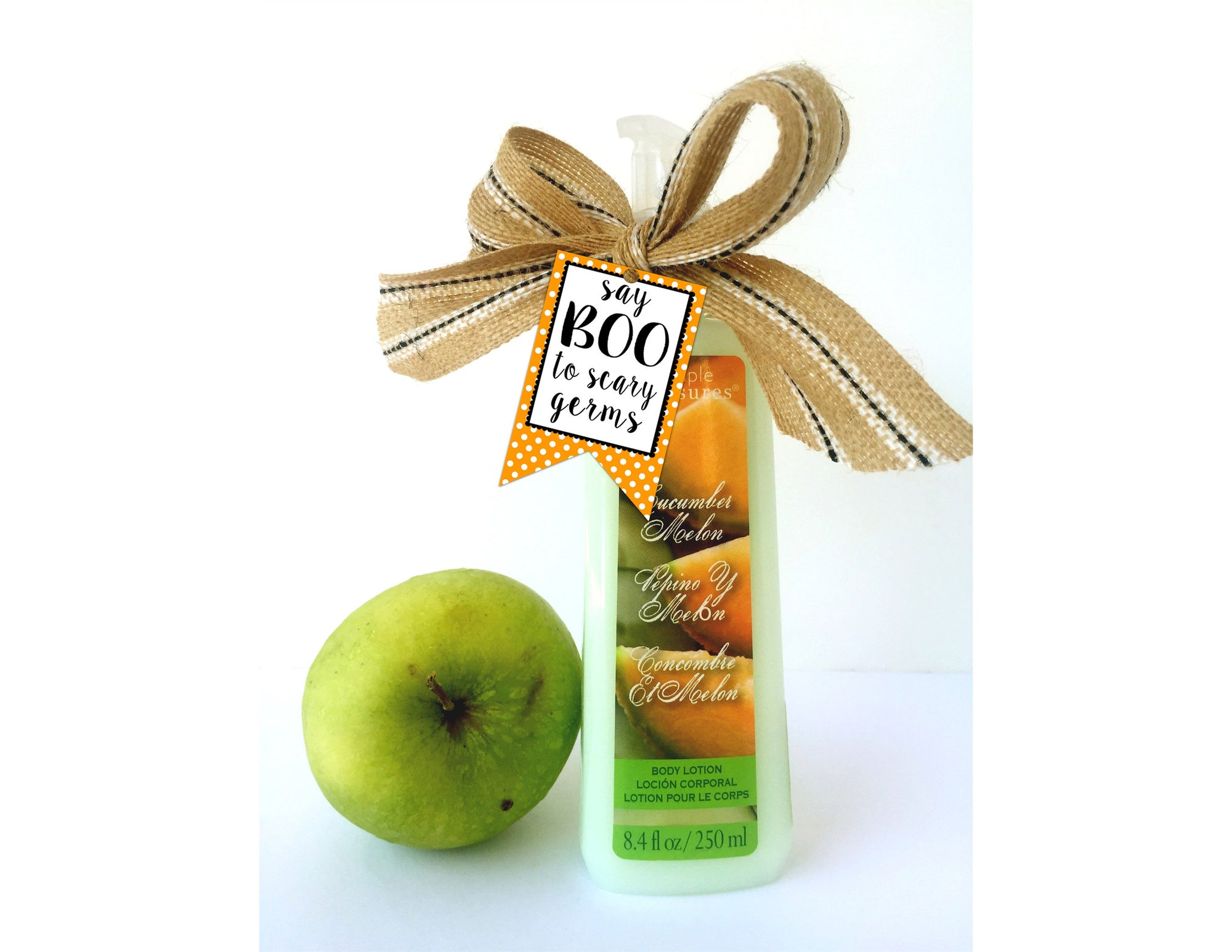 Printable Halloween Gift Tags, Say BOO to Scary Germs Favor Gift Tags ...