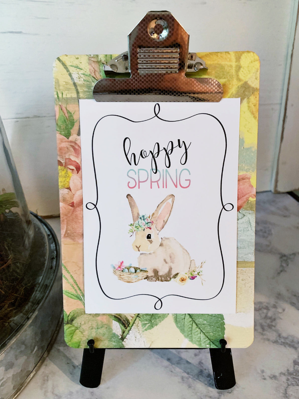 Printable Bunny Spring Art, Wall Sign, Easter Wall Decor by SUNSHINETU ...