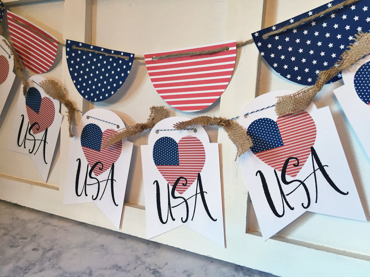 Printable 4th of July Decorations, Printable Patriotic Party Decoratio ...