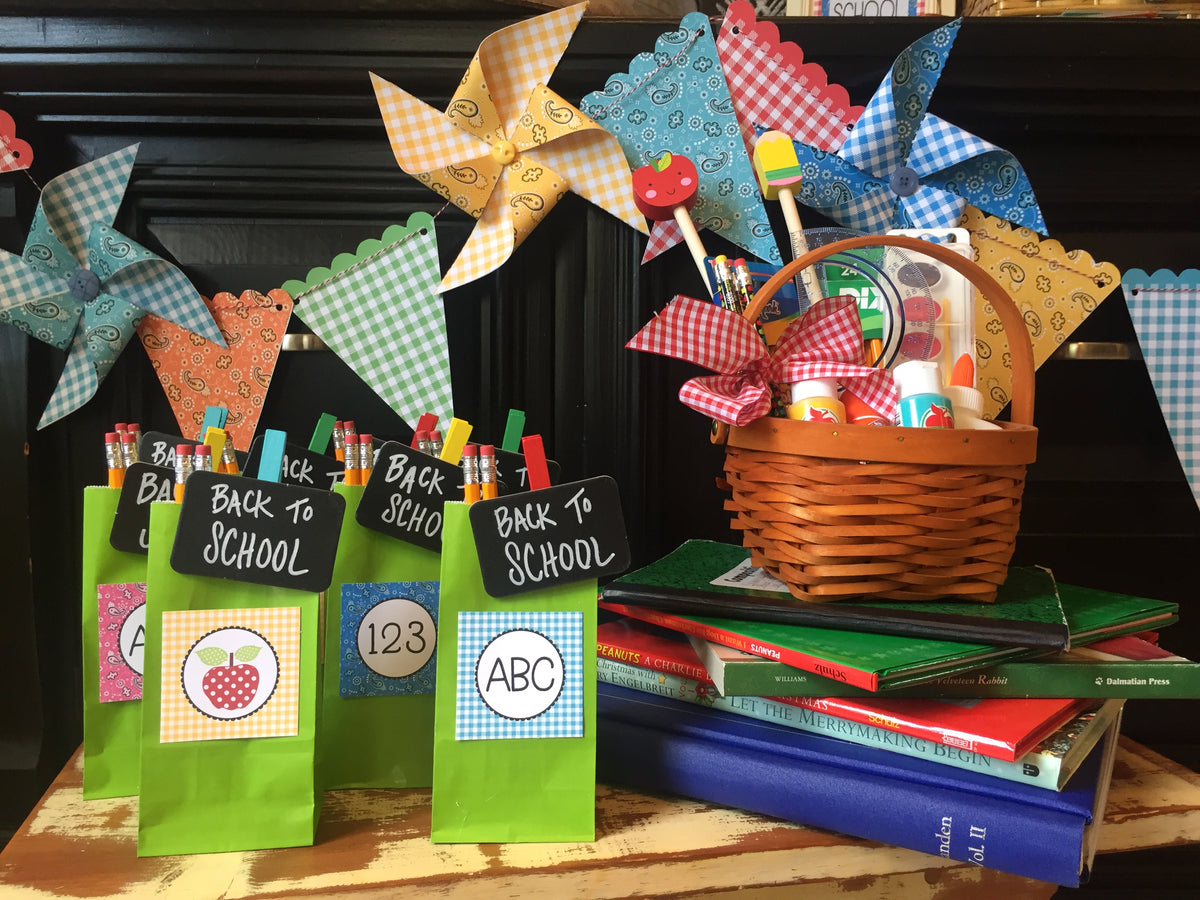 Printable Back To School Party, Printable Plaid and Paisley Collection ...