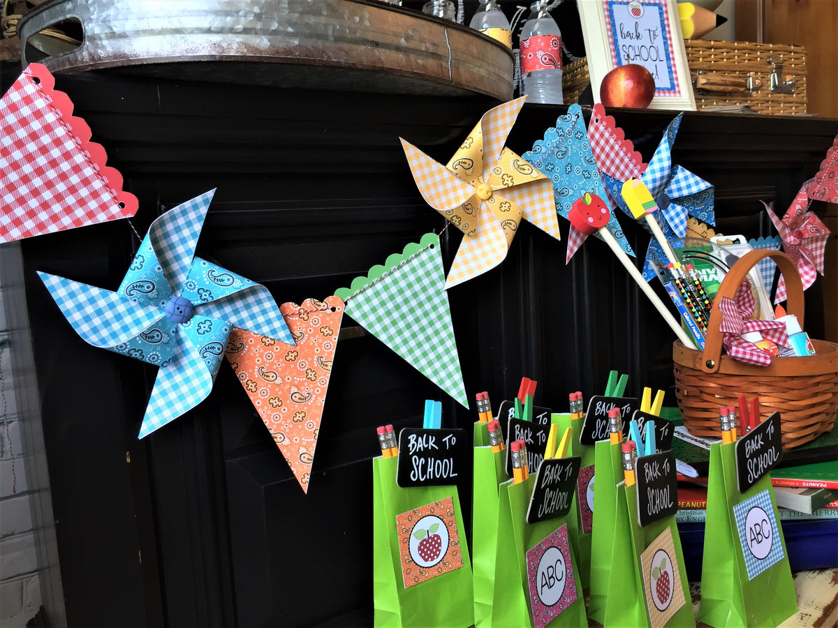 Printable Back To School Party, Printable Plaid and Paisley Collection ...