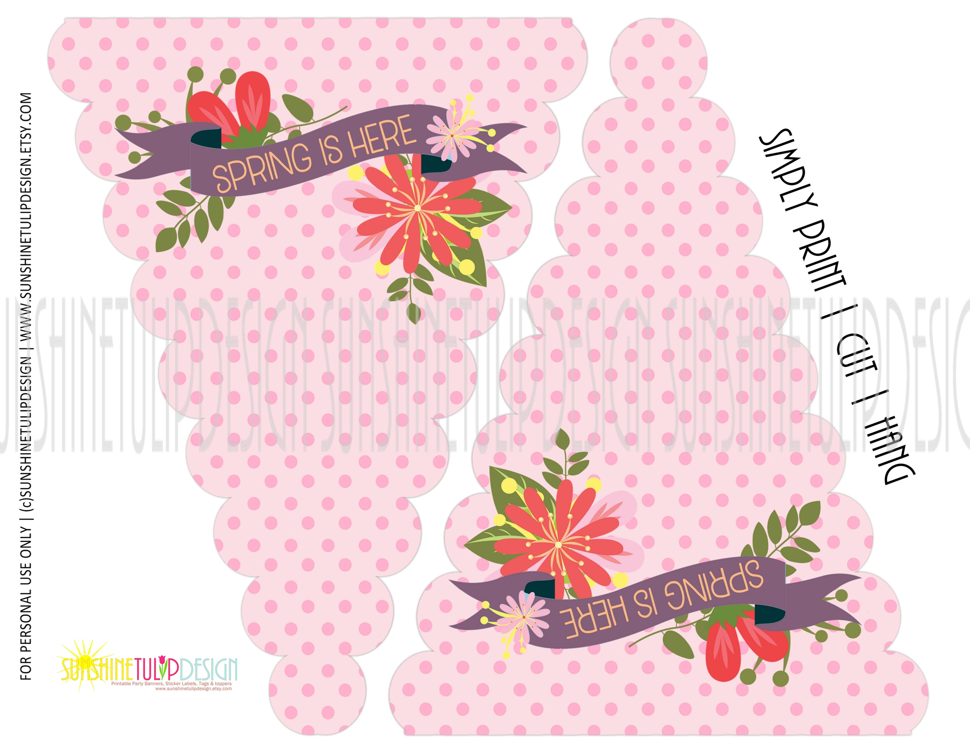 spring banner printable