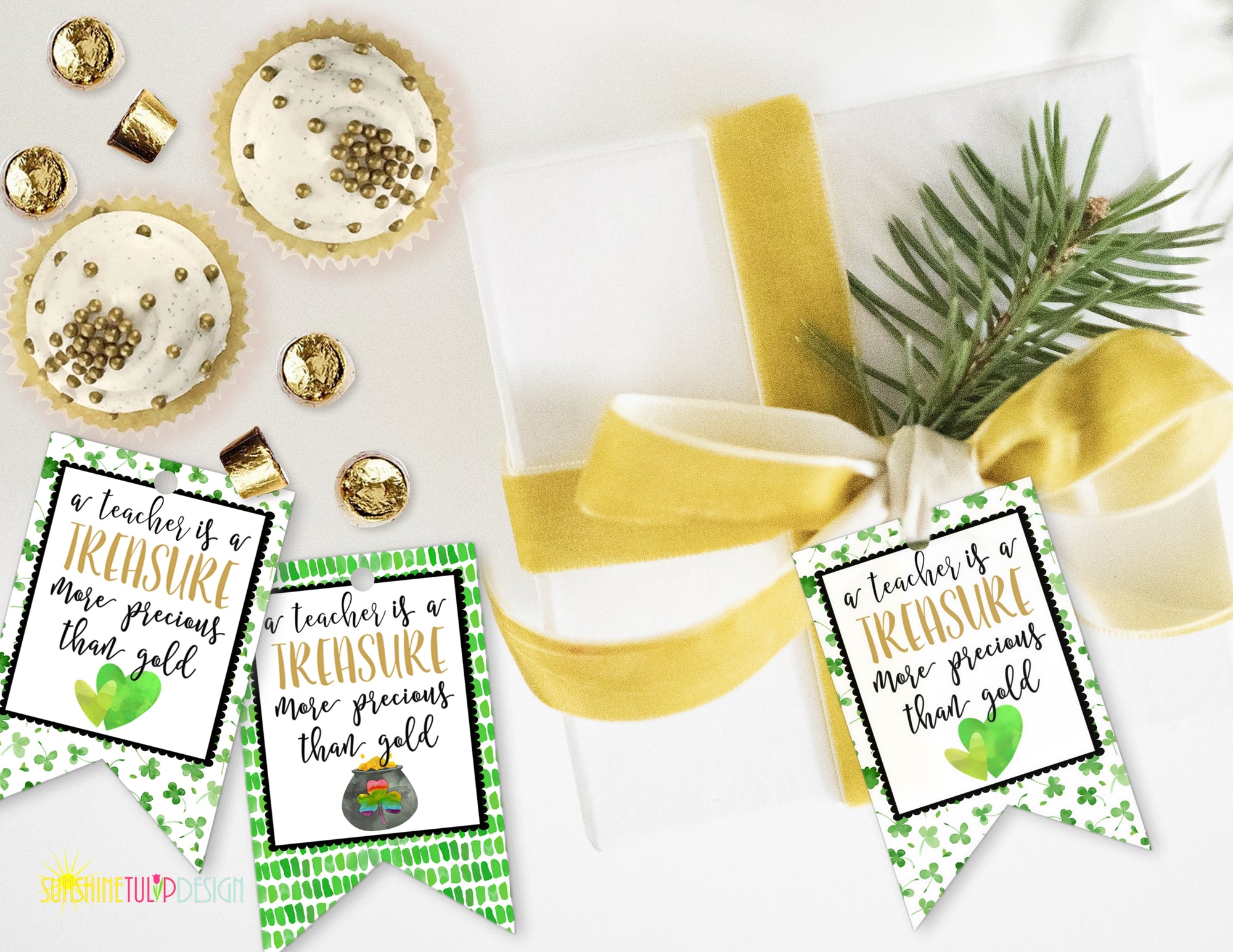 Printable St Patrick's Day Teacher Appreciation Tags, A Teacher is a T ...