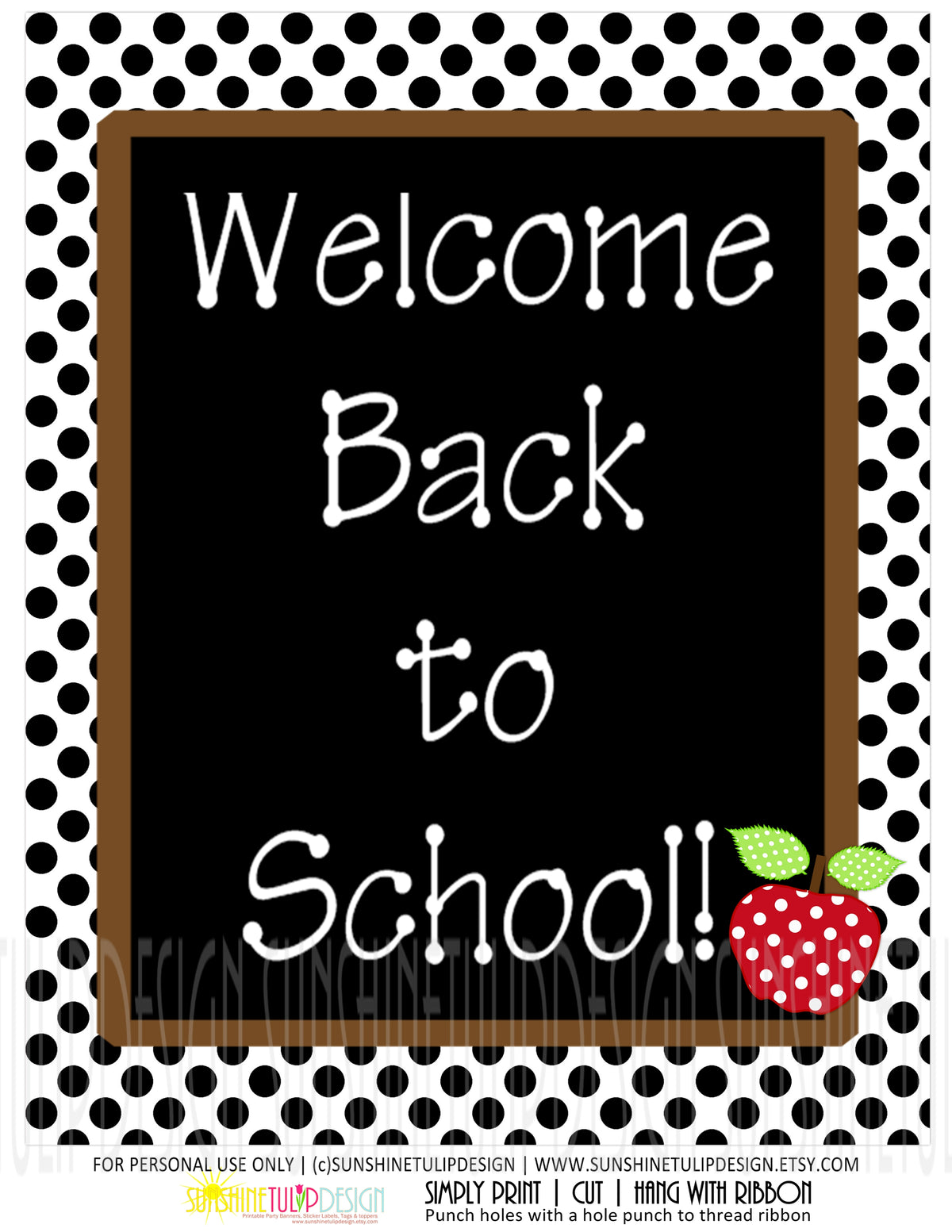 Printable Welcome Back To School Wall Print, Teacher Appreciation Wall ...