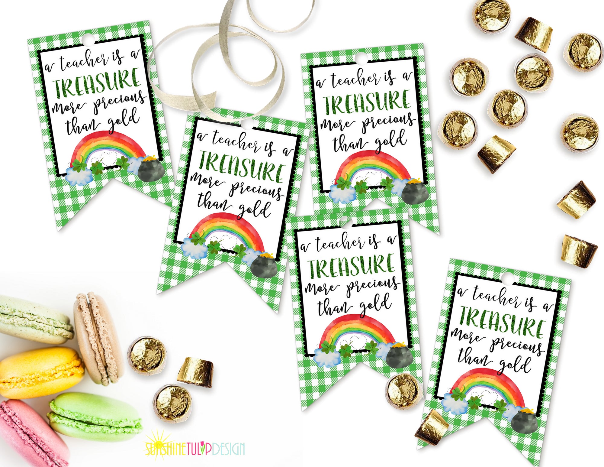 Printable St Patrick's Day Teacher Appreciation Tags, A Teacher is a T ...