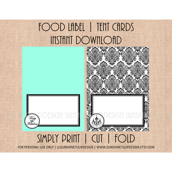 Products Tagged "Food Label Tent Cards" - Sunshinetulipdesign