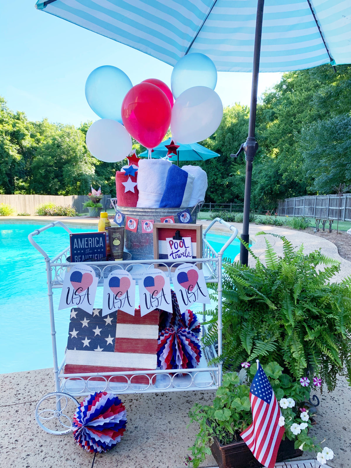 Printable 4th of July Decorations, Printable Patriotic Party Decoratio ...