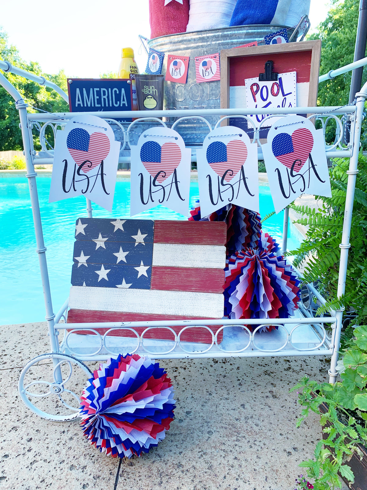Printable 4th of July Decorations, Printable Patriotic Party Decoratio ...