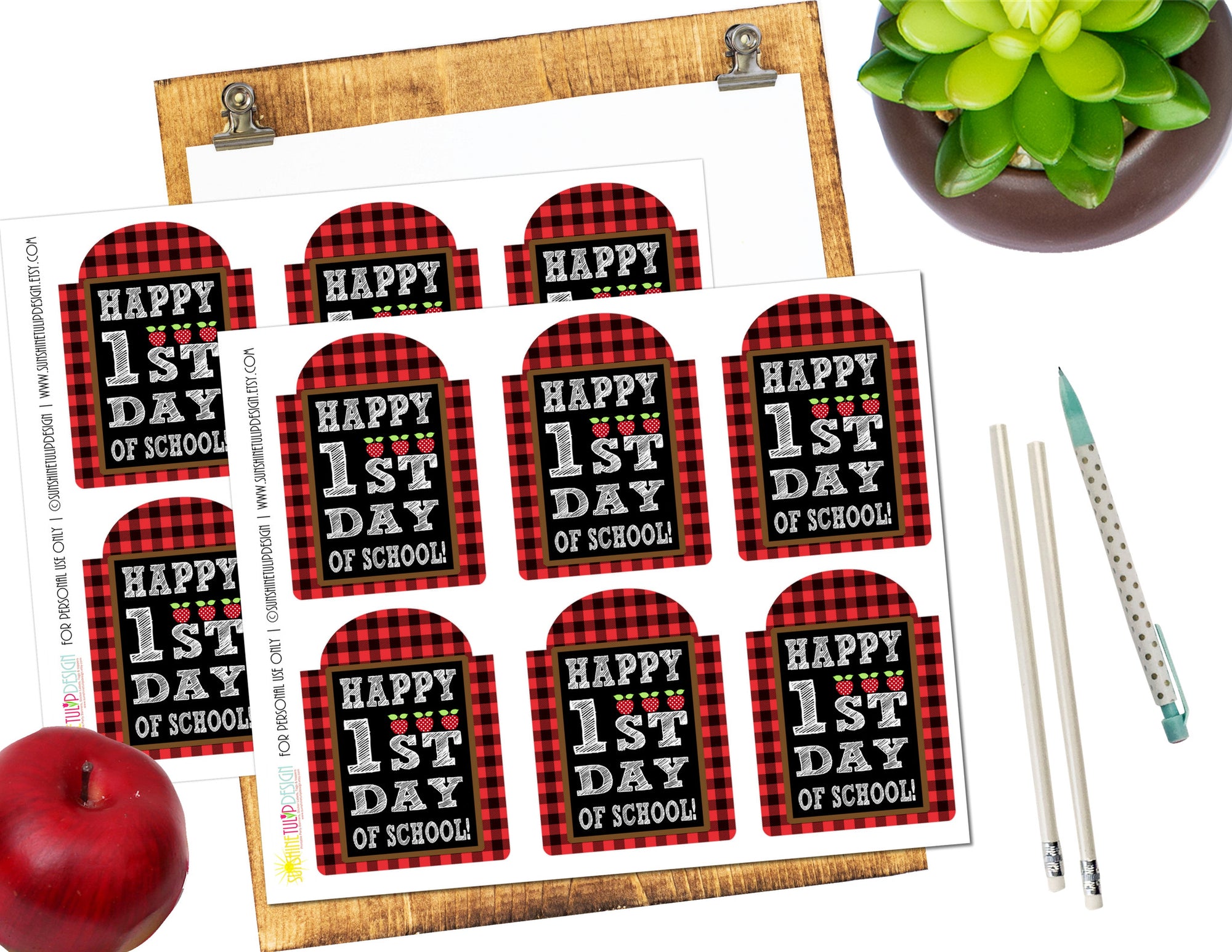 Printable Welcome Back To School Gift Tags, Happy 1st Day Back to Scho ...