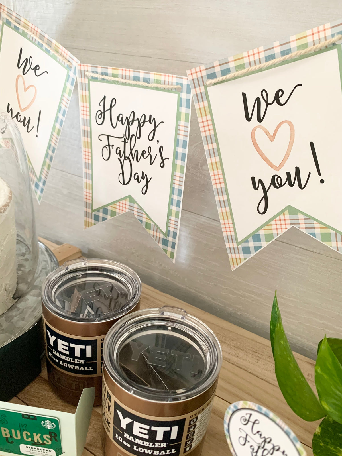 Printable Father's Day Banner, We Love You Fathers Day Banner by SUNSH ...