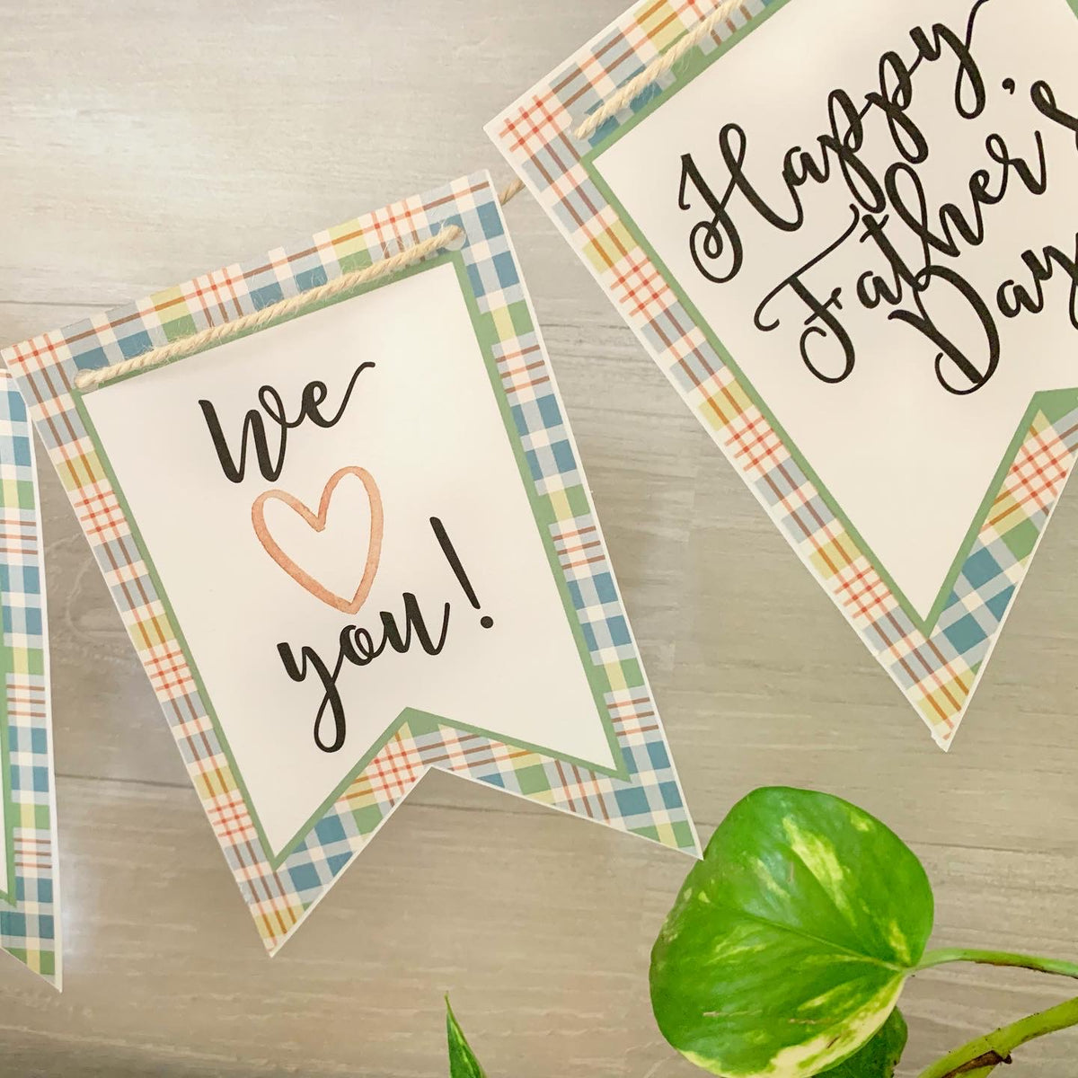 Printable Father's Day Banner, We Love You Fathers Day Banner by SUNSH ...