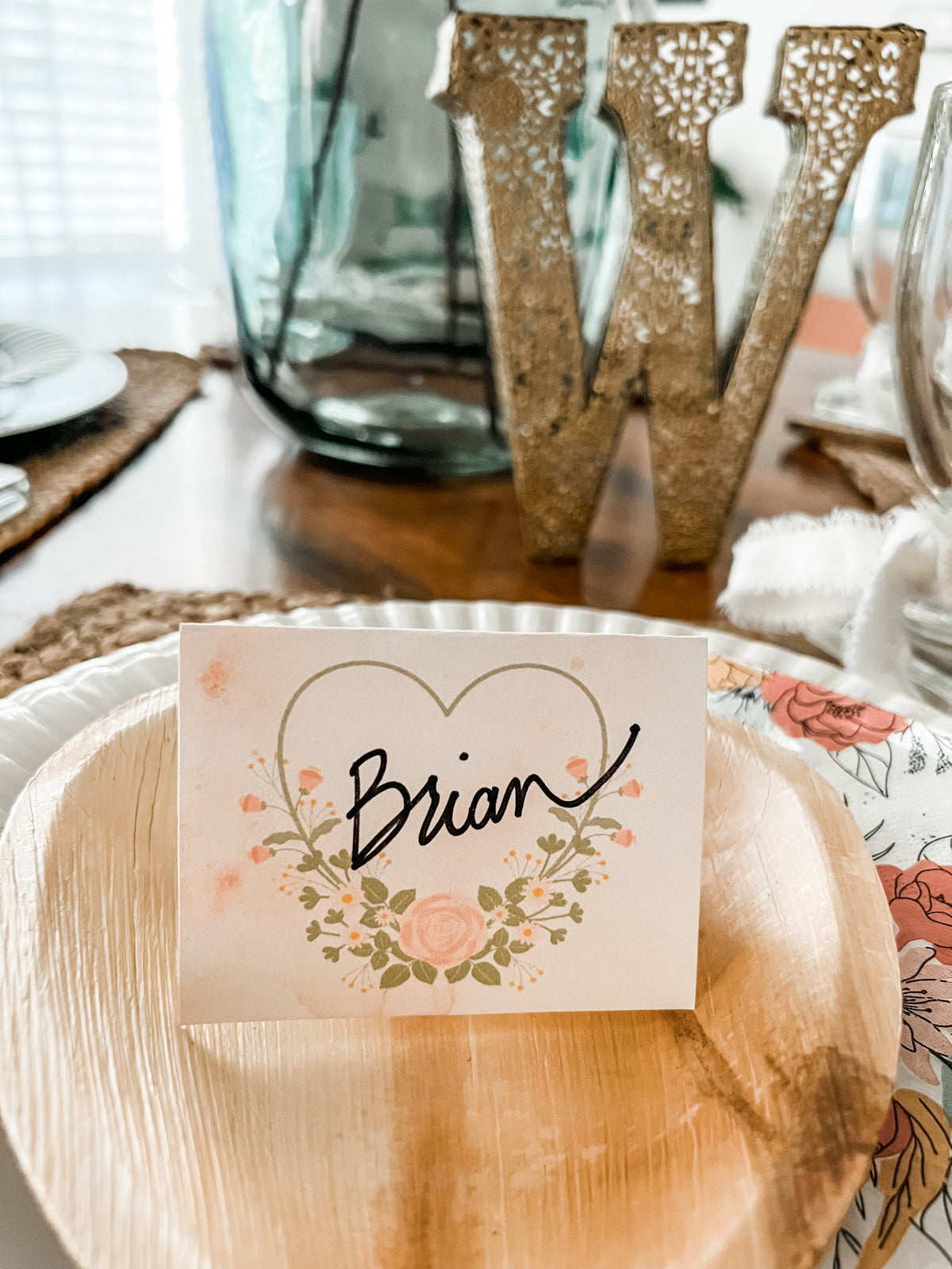 Printable Food Label Tent Cards, Pink Heart floral All Occasion cards ...