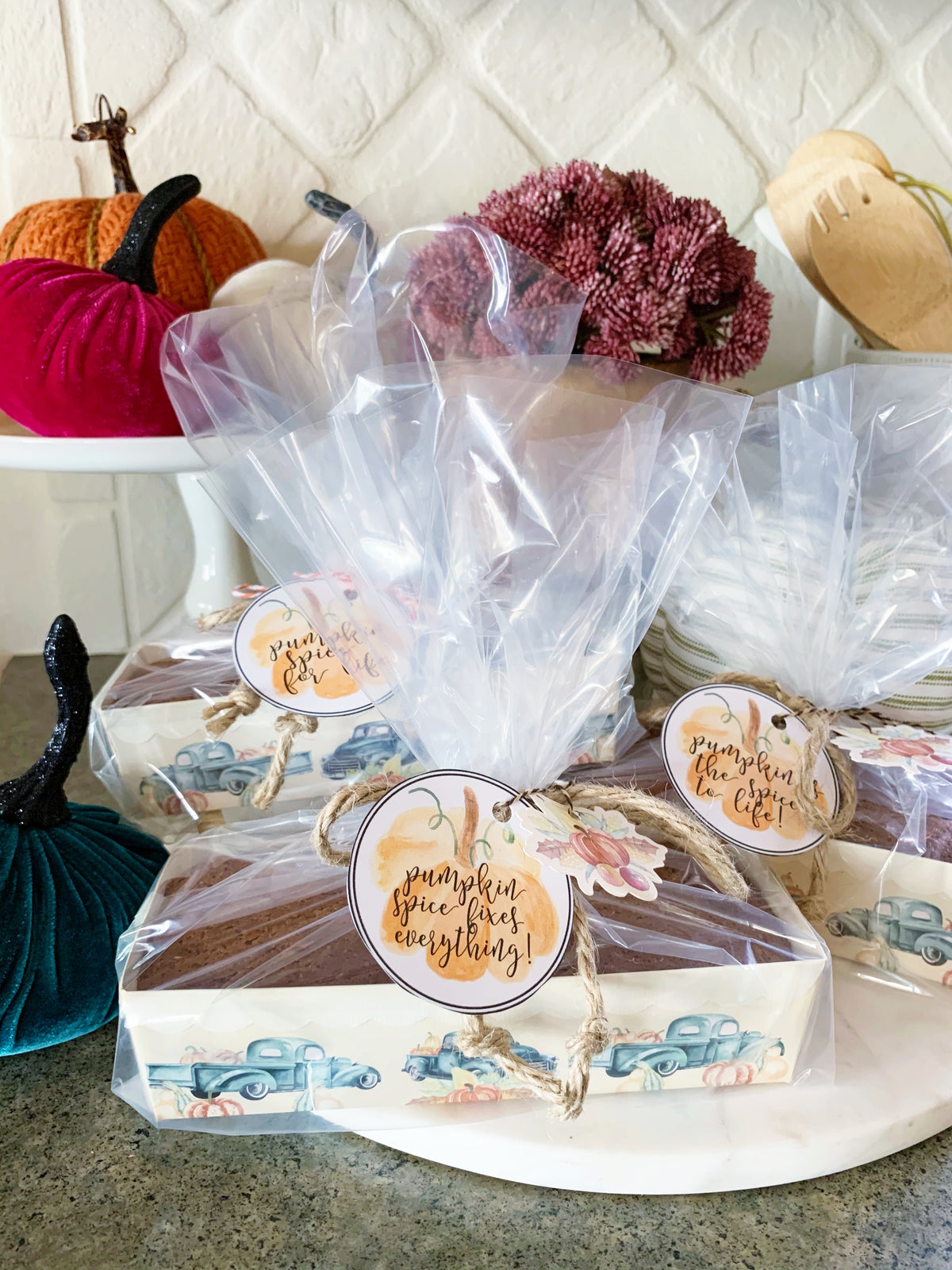 Printable Fall Pumpkin Spice Treat Tags, Baked Goods Tags, Candy Tags ...