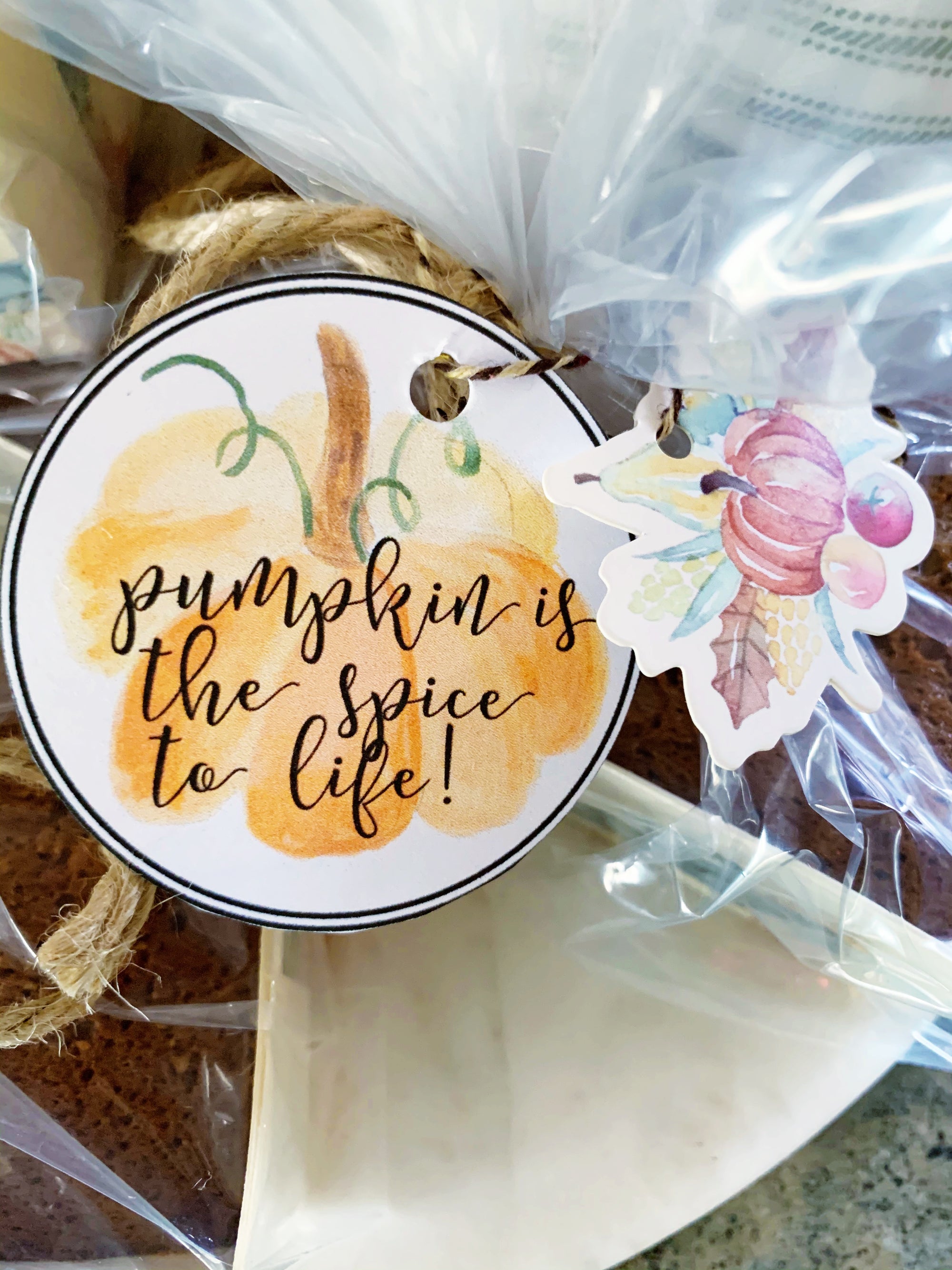 Printable Fall Pumpkin Spice Treat Tags, Baked Goods Tags, Candy Tags ...