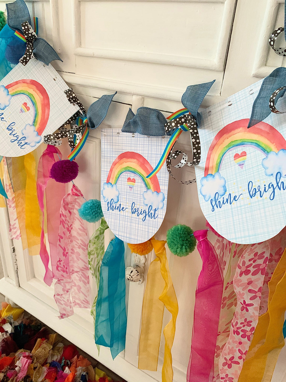 Printable Rainbow Party Package, Printable Rainbow Party Decorations ...