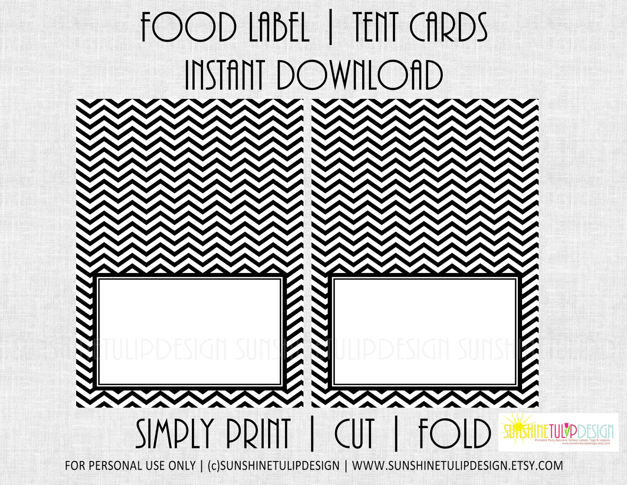 Printable Chevron Cards
