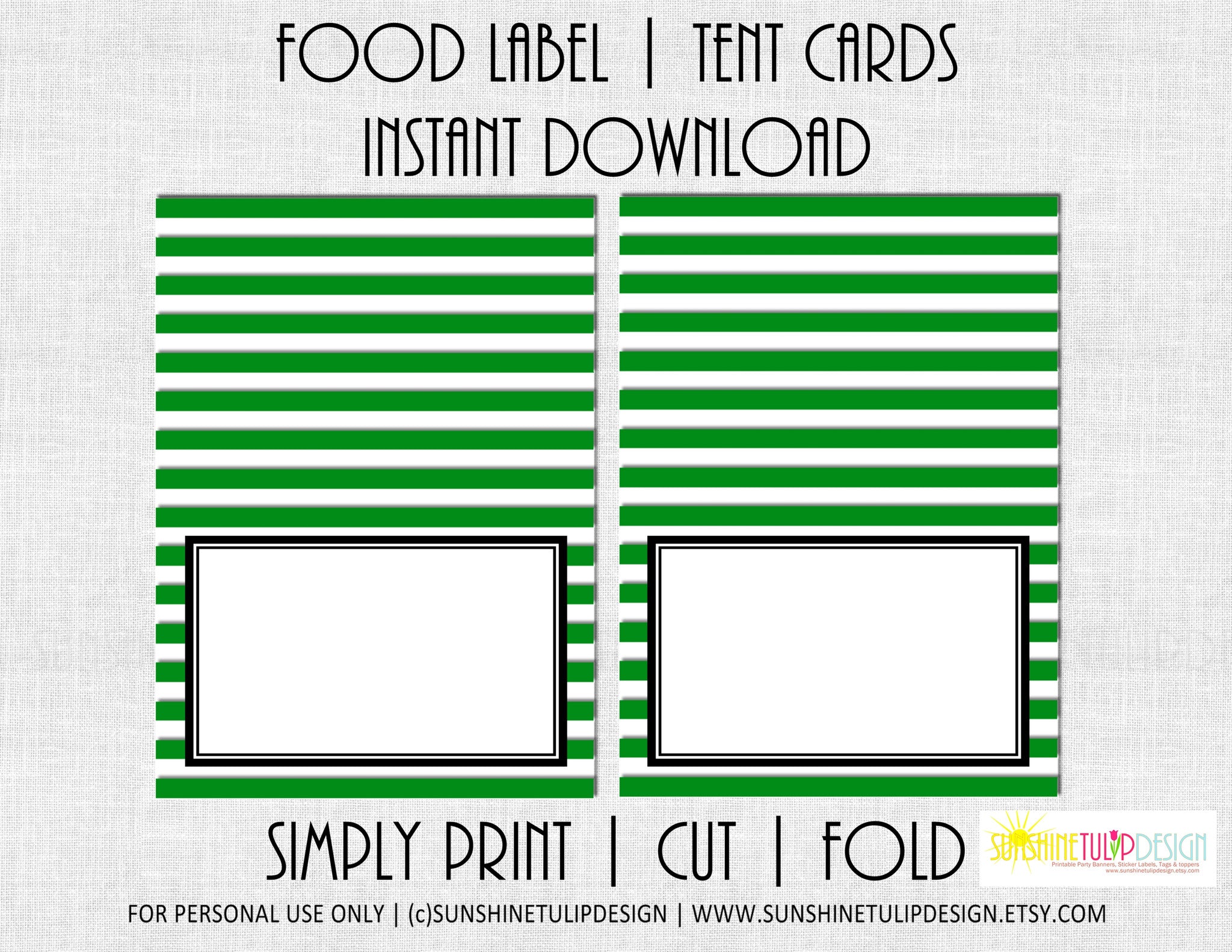 Printable Number Card Tents Printable Food Label Tent Cards Buffalo
