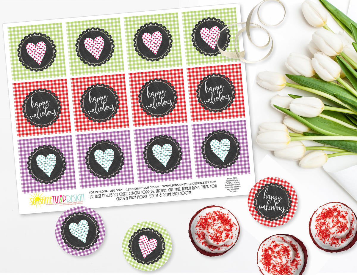 Printable Valentines Party Collection Decor, Printable Valentine's Day ...